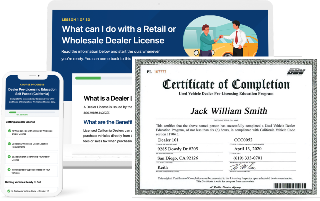 Get Your California Auto Dealer License – Dealer 101®