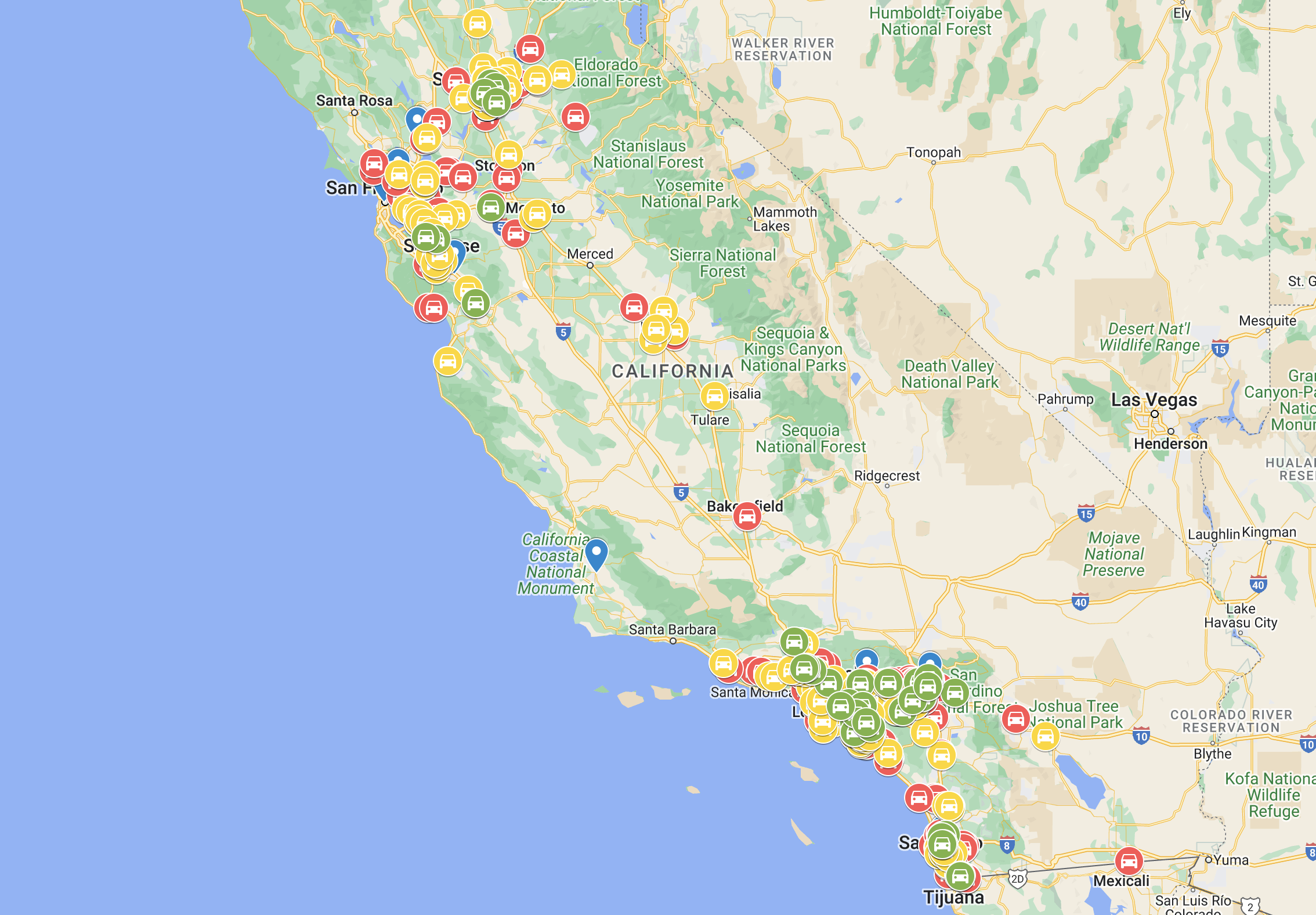 California Dmv Locations Map